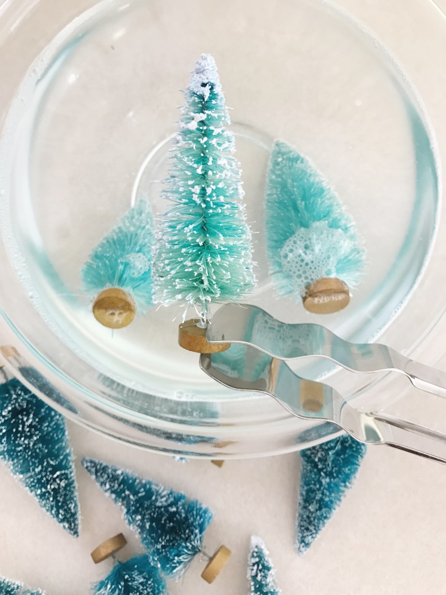 Aqua & Mint Bottle Brush Trees Tutorial