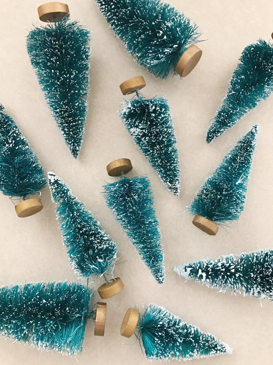 Aqua & Mint Bottle Brush Trees Tutorial